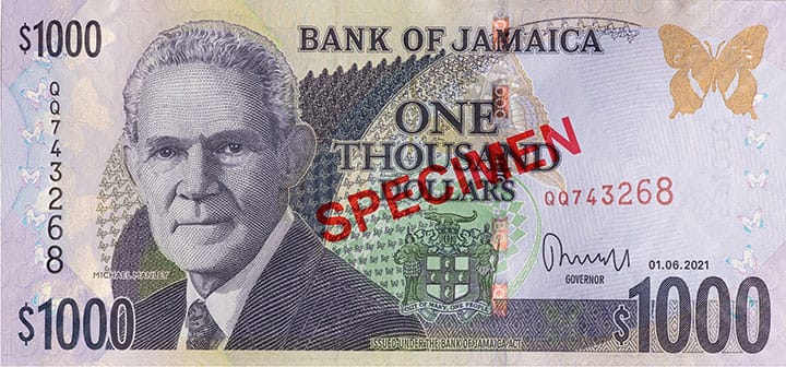 Banknotes » Bank of Jamaica
